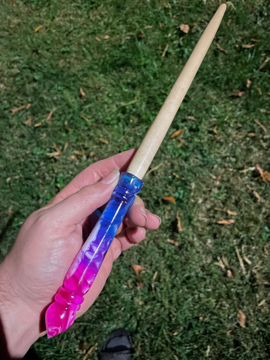 Bi (or) Trans Pride Wand 2022 - The Swirl with Birch - One of a Kind ...